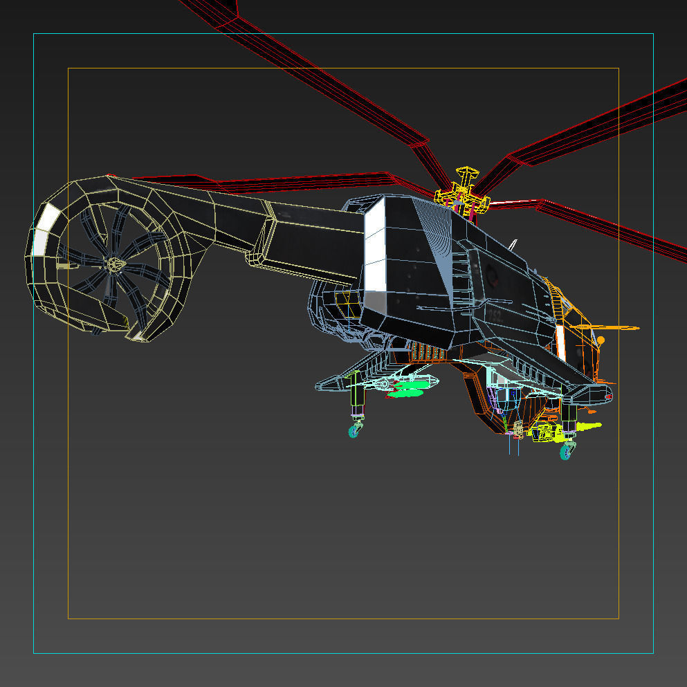 Combine Helicopter - Hunter-Chopper 3D model animated rigged | CGTrader