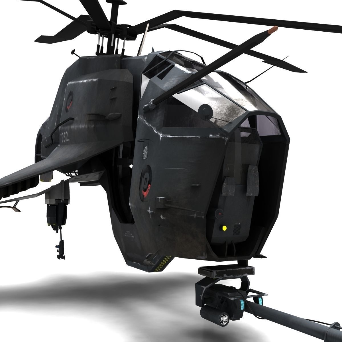 Combine Helicopter - Hunter-Chopper 3D model animated rigged | CGTrader
