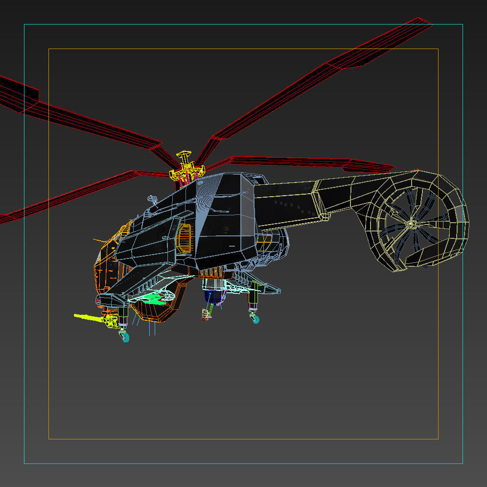 Combine Helicopter - Hunter-Chopper 3D model animated rigged | CGTrader