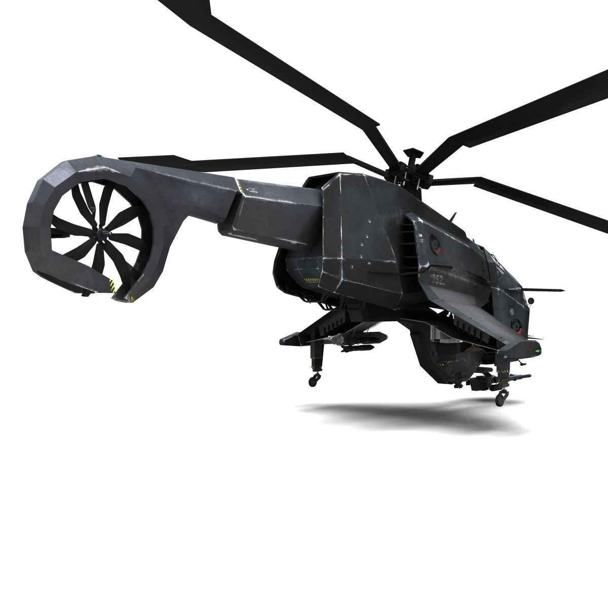 Combine Helicopter - Hunter-Chopper 3D model animated rigged | CGTrader