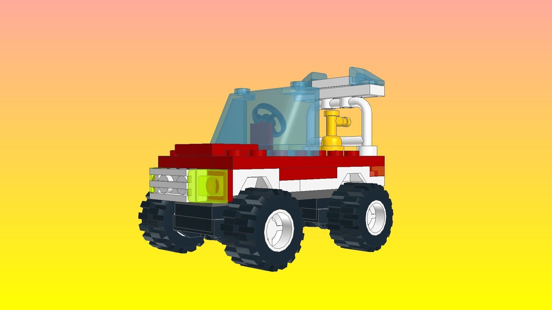 Lego Firefighters car Model 901 3D model | CGTrader