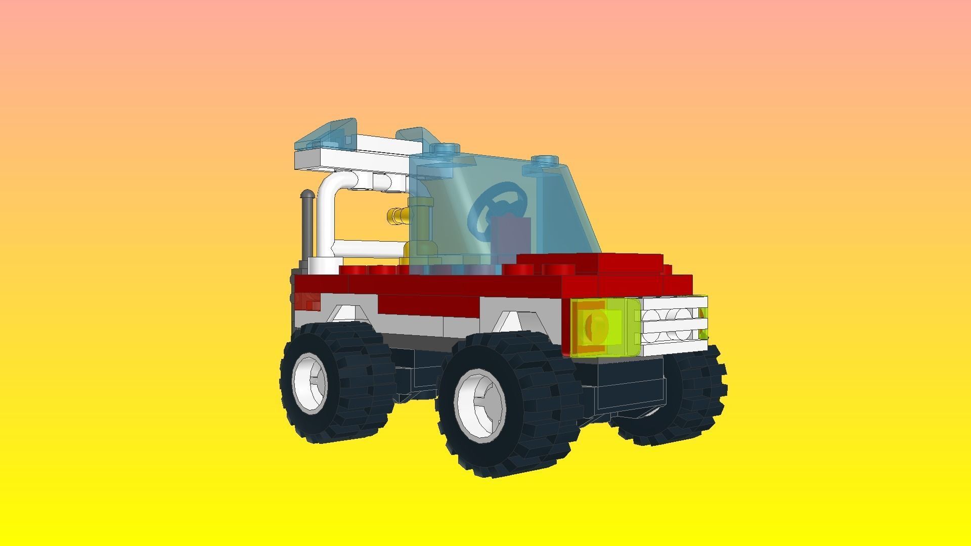Lego Firefighters car Model 901 3D model | CGTrader