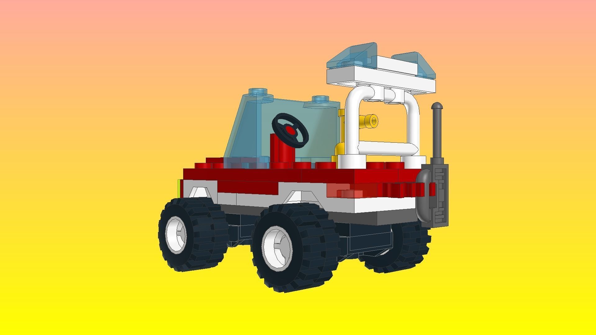 Lego Firefighters car Model 901 3D model | CGTrader