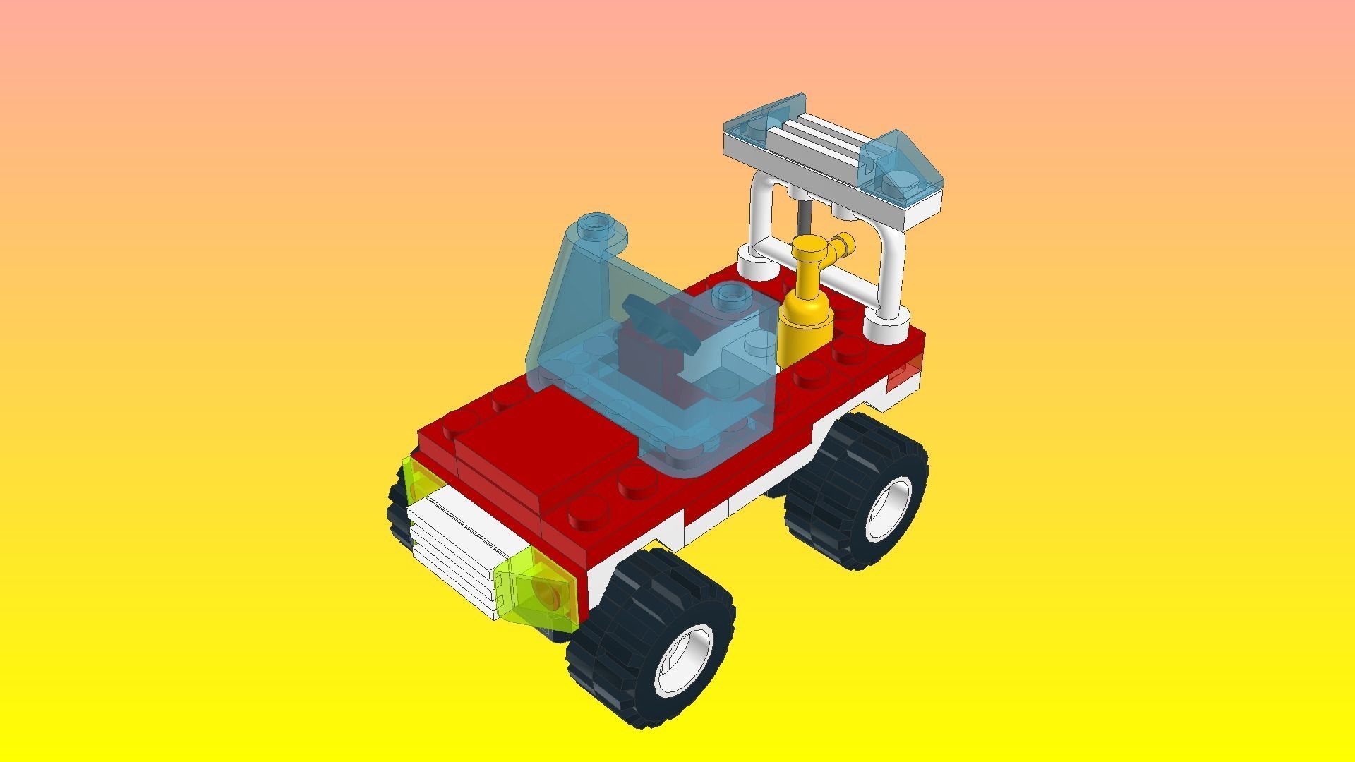 Lego Firefighters car Model 901 3D model | CGTrader