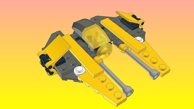 Lego Spaceship Model 6966 3D model | CGTrader