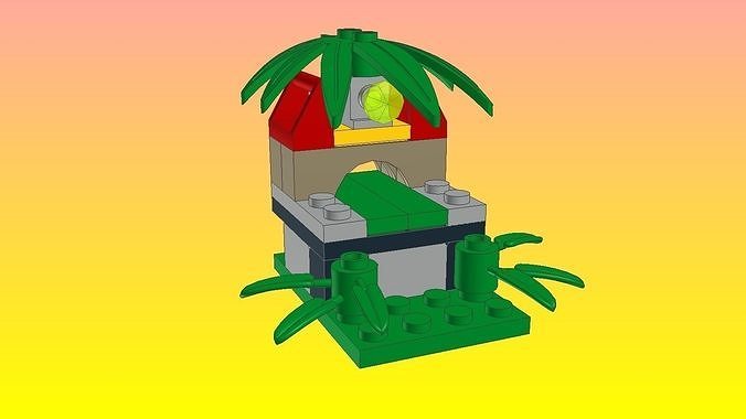 Lego Church Model 1271 3D model | CGTrader