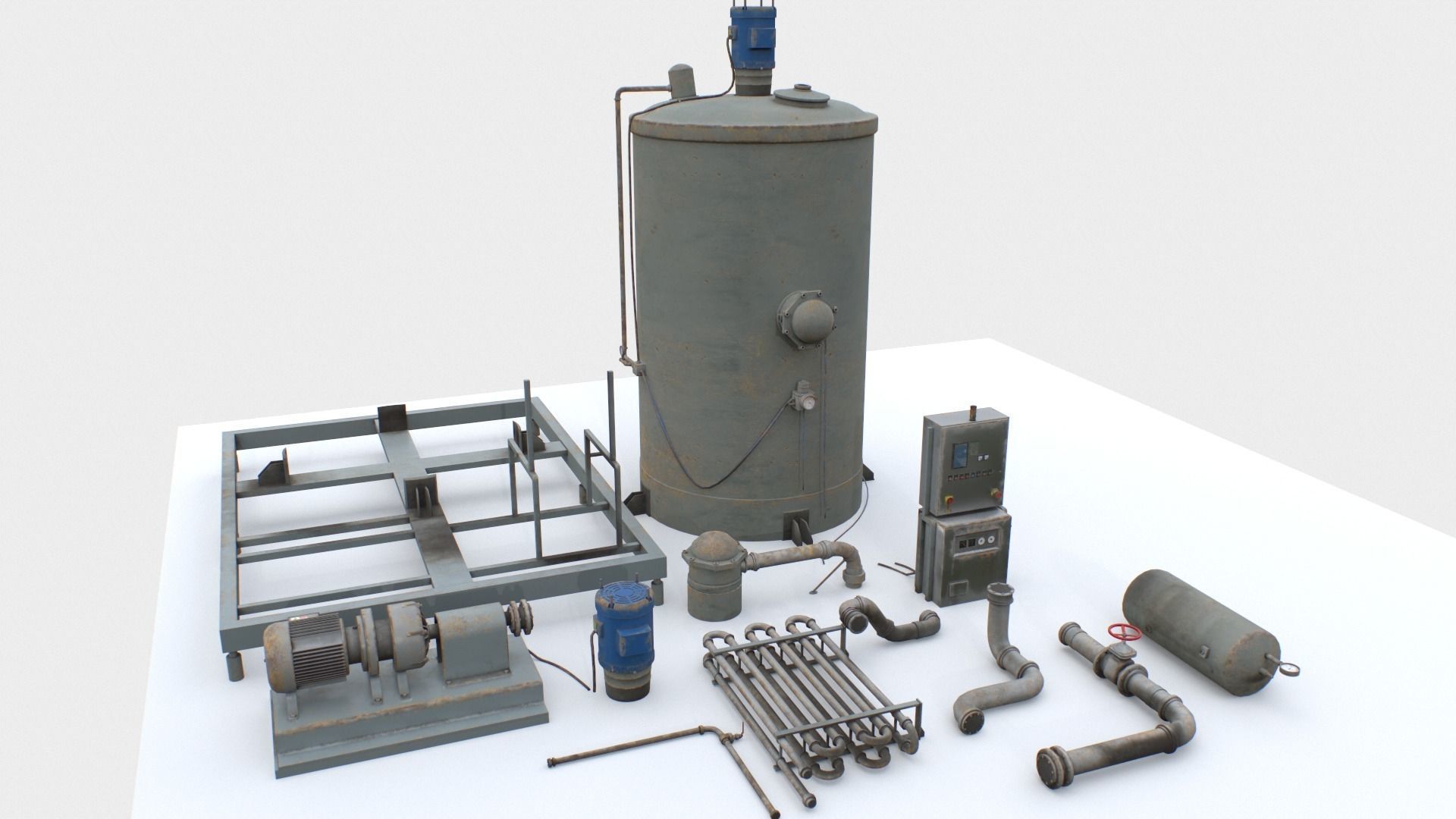 3D model Old industrial props 3 VR / AR / low-poly | CGTrader