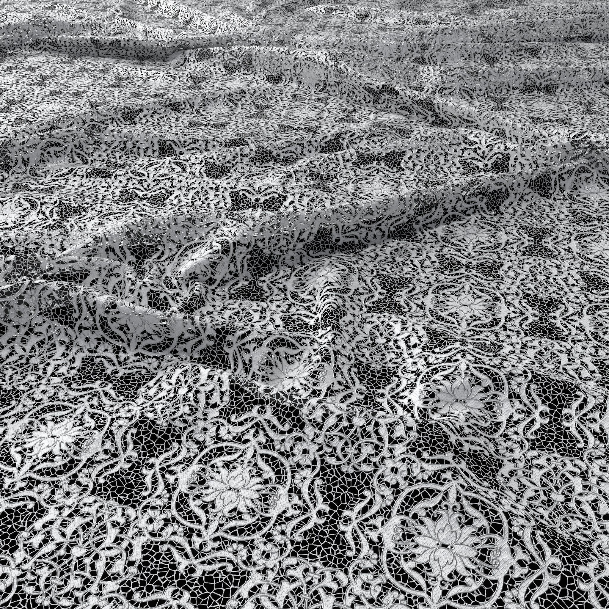 Lace Embroidery 09 - 4K - PBR - PNG - SBSAR Texture | CGTrader