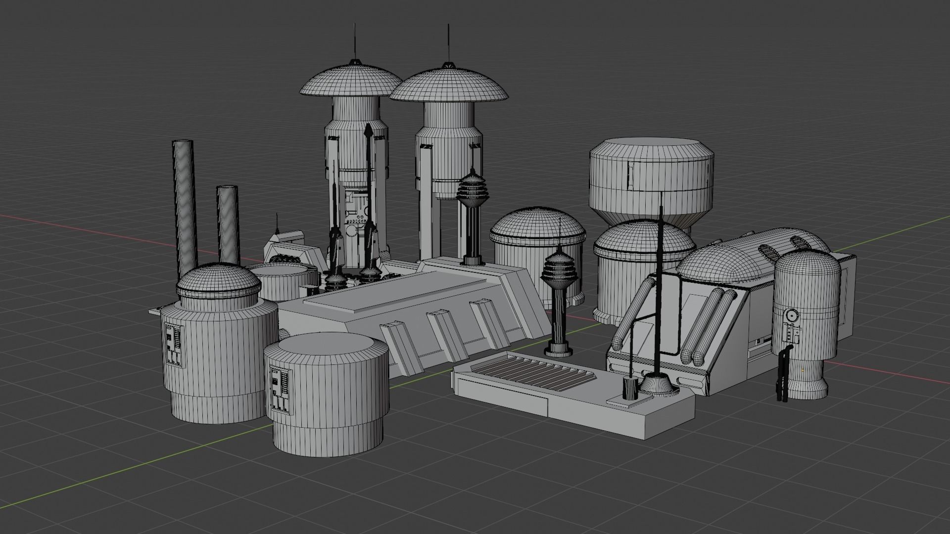 Coruscant Greeble Pack 3D model | CGTrader