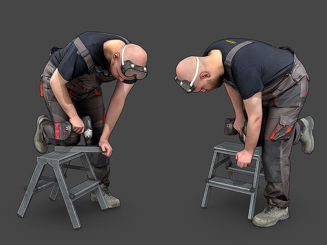 Stylized Construction Worker 3D model | CGTrader