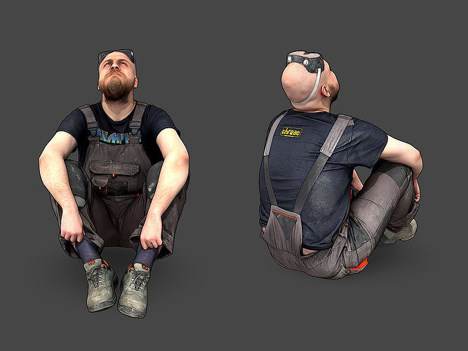 Stylized Construction Worker 3D model | CGTrader