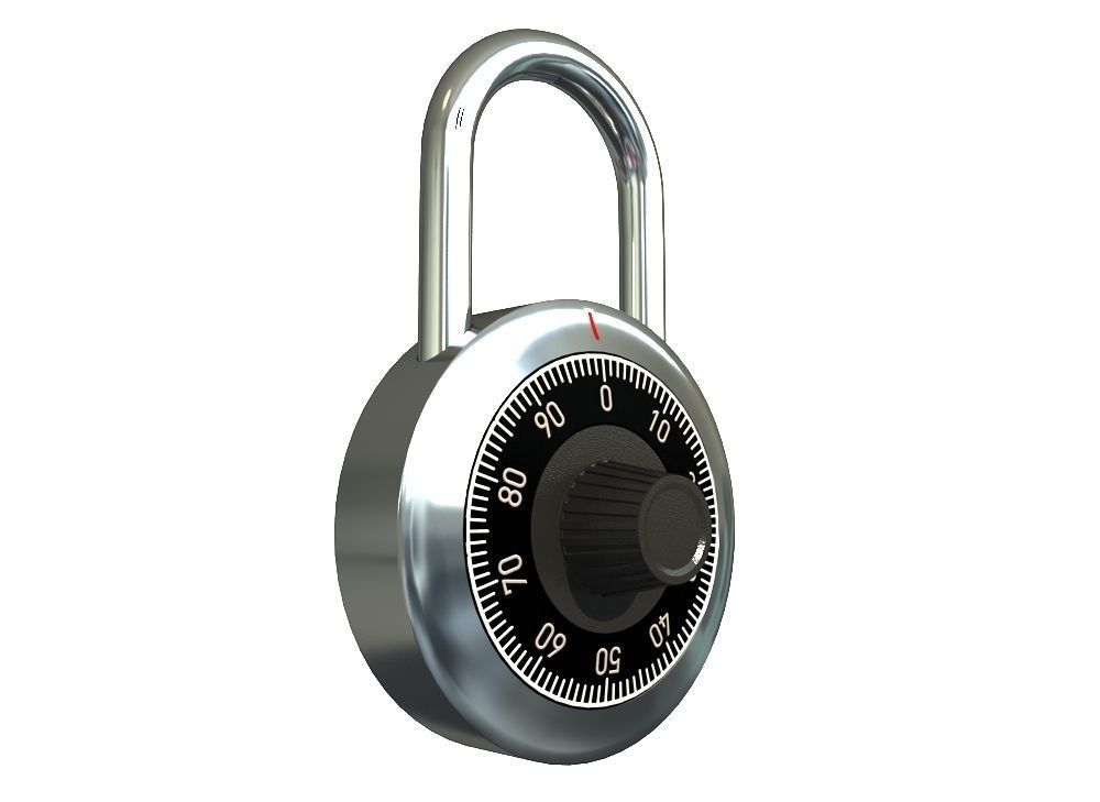 COMBINATION PADLOCK 3D model | CGTrader