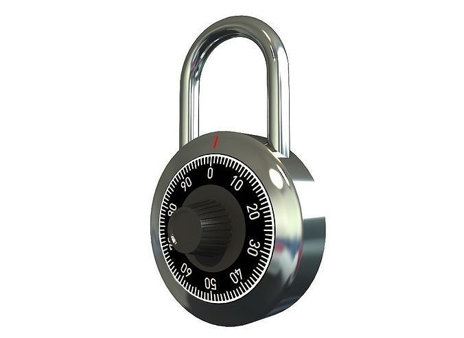 COMBINATION PADLOCK 3D model | CGTrader