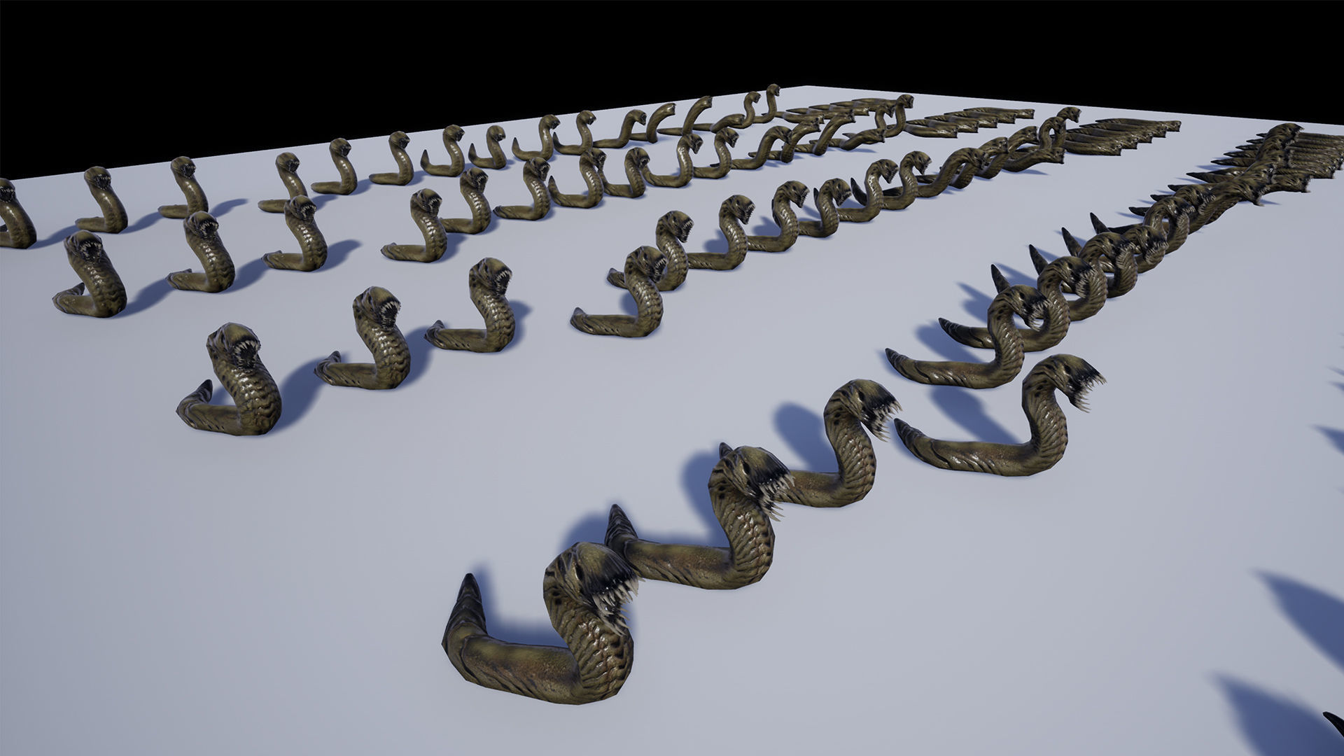 3D model Slimy Worms Collection VR / AR / low-poly | CGTrader