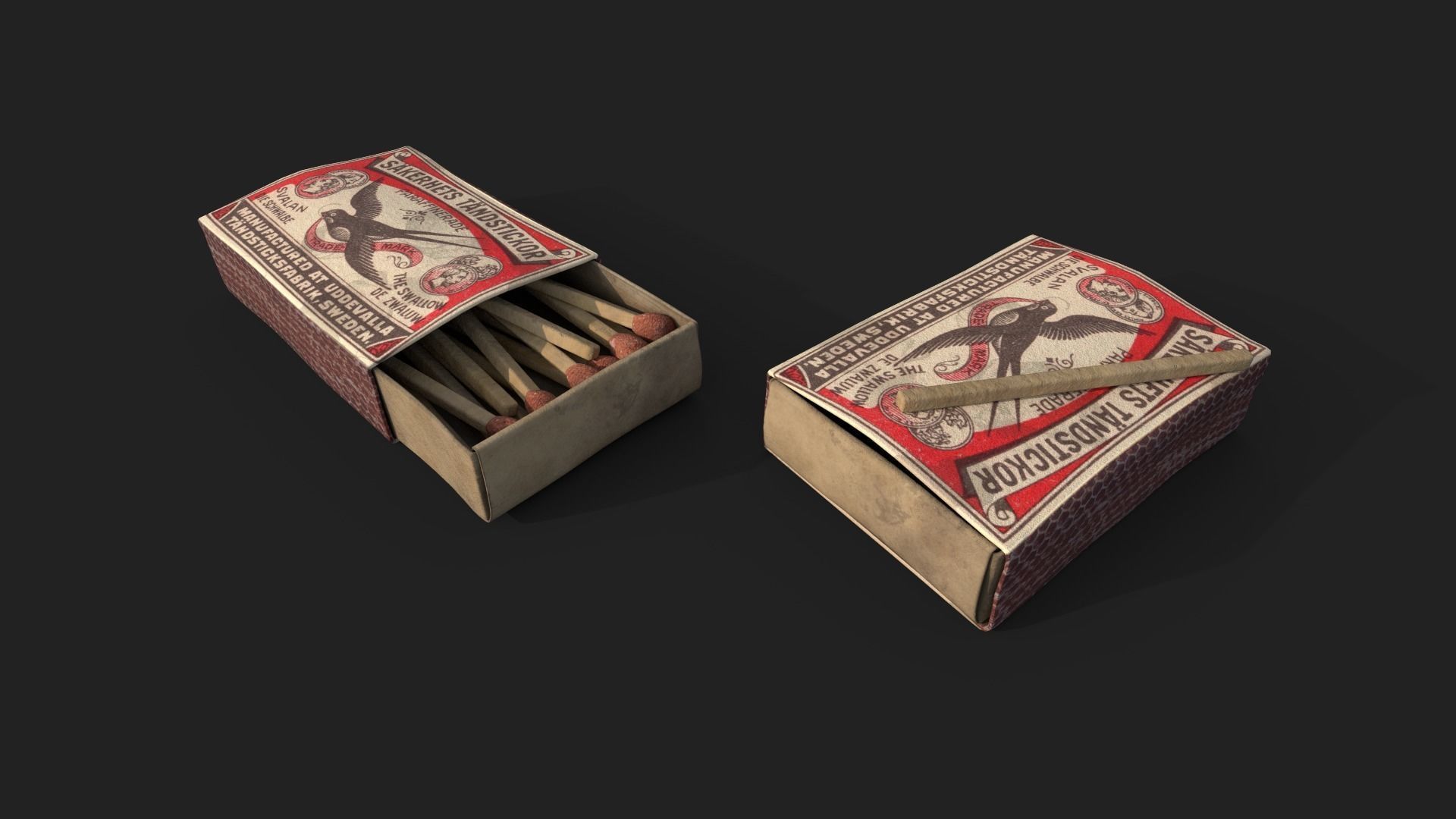Matches - Matchbox 3D model | CGTrader