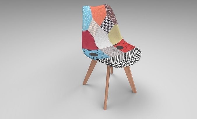 Multi Colour Fabric Chair 3D model | CGTrader