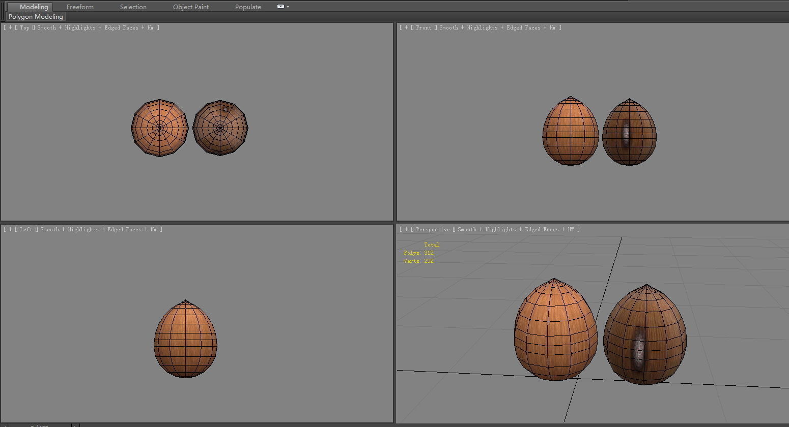 3D model Cartoon rotten coconut and coconuts VR / AR / low-poly | CGTrader