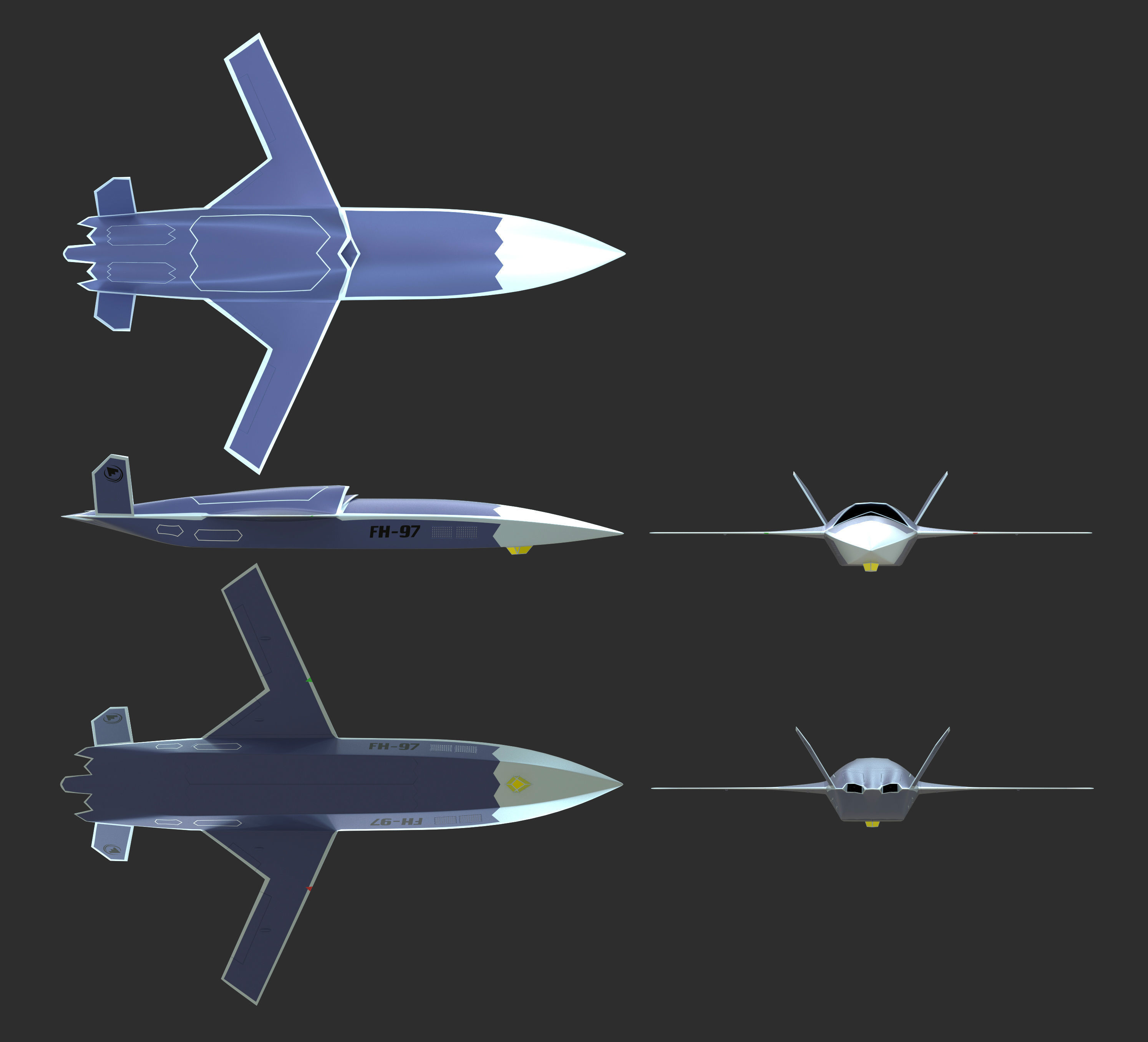 3D model CASC FH-97 UAV system concept VR / AR / low-poly | CGTrader