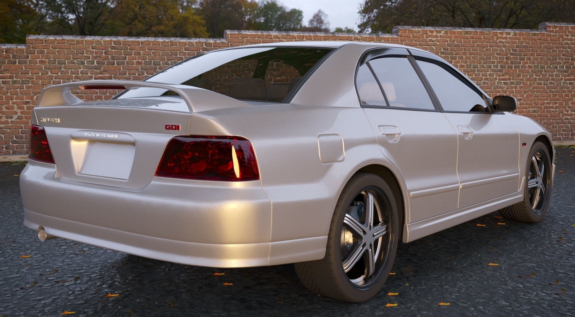 Mitsubishi Galant 1996 - 1999 -- 8th generation -- Sedan 3D model ...