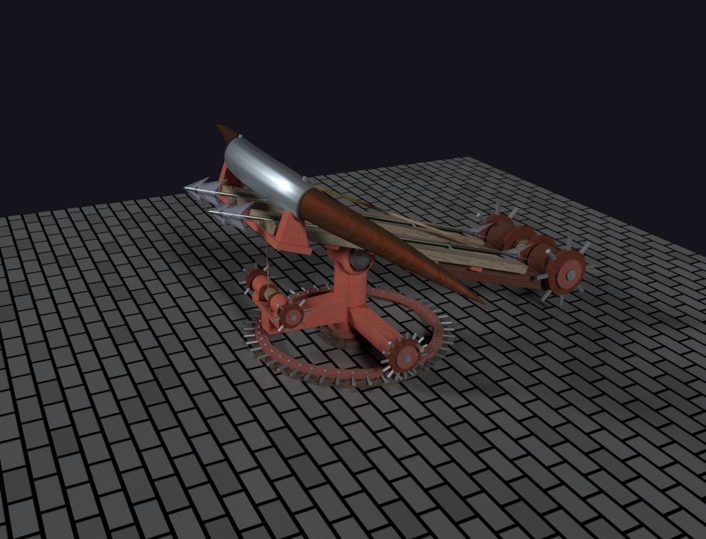 3D model Medieval Ballista Turret VR / AR / low-poly | CGTrader