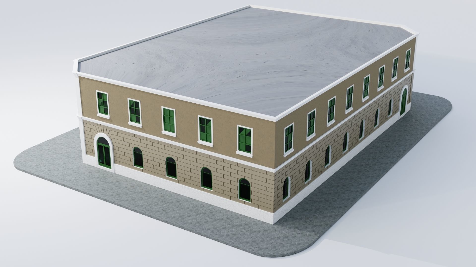 Colonial Building 3D model | CGTrader