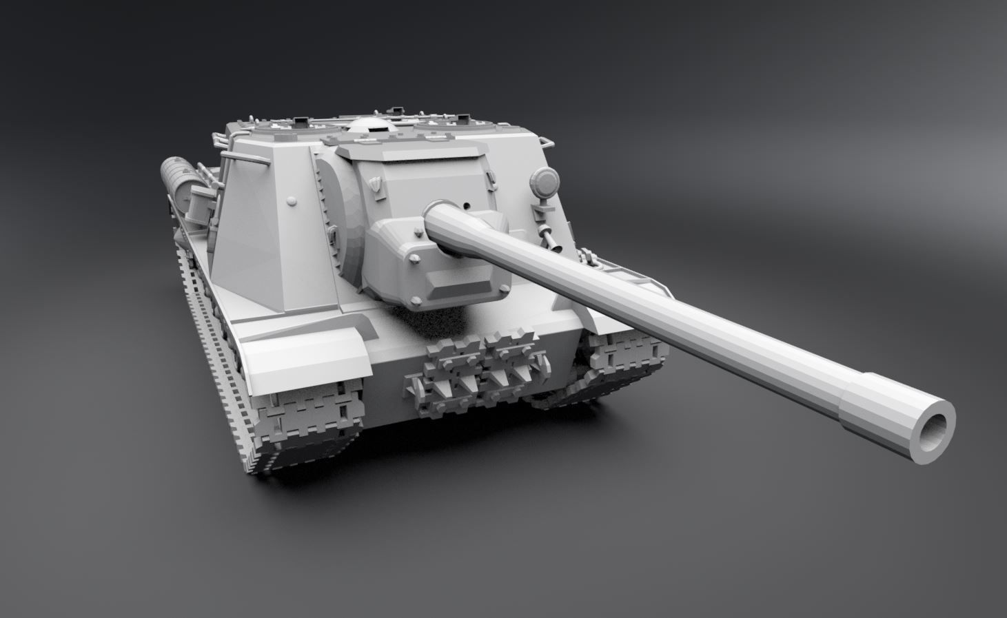 ISU 122 Scale model 3D model 3D printable | CGTrader