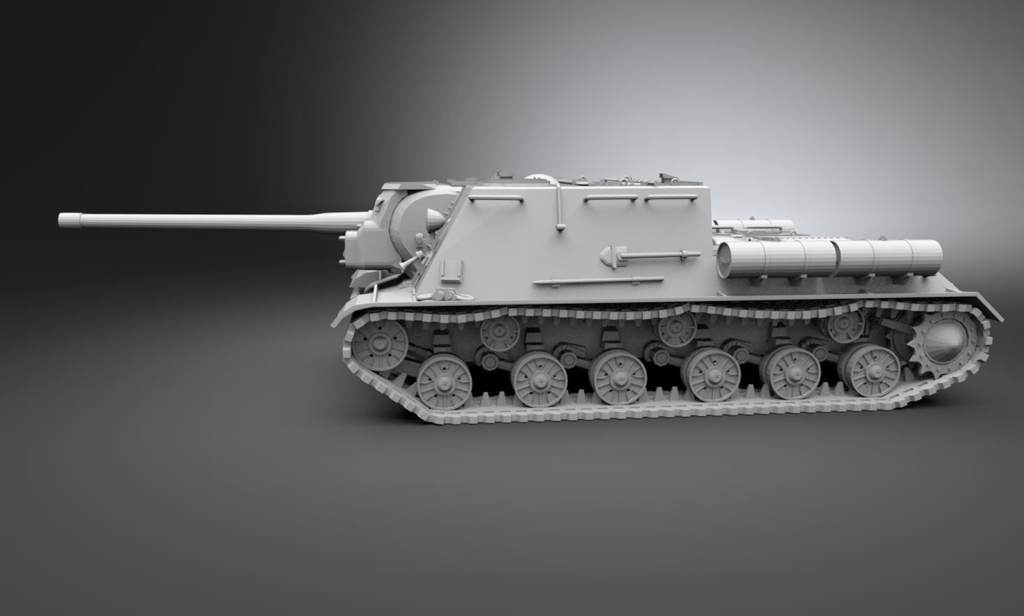 ISU 122 Scale model 3D model 3D printable | CGTrader