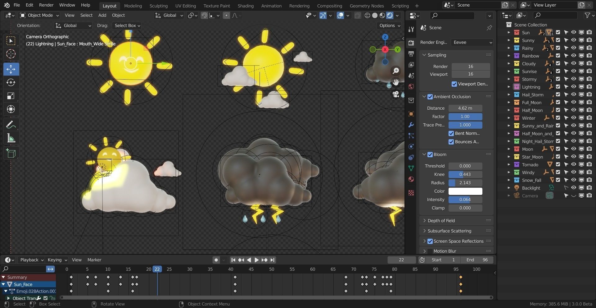 3D model 20 Animated Weather Conditions VR / AR / low-poly | CGTrader