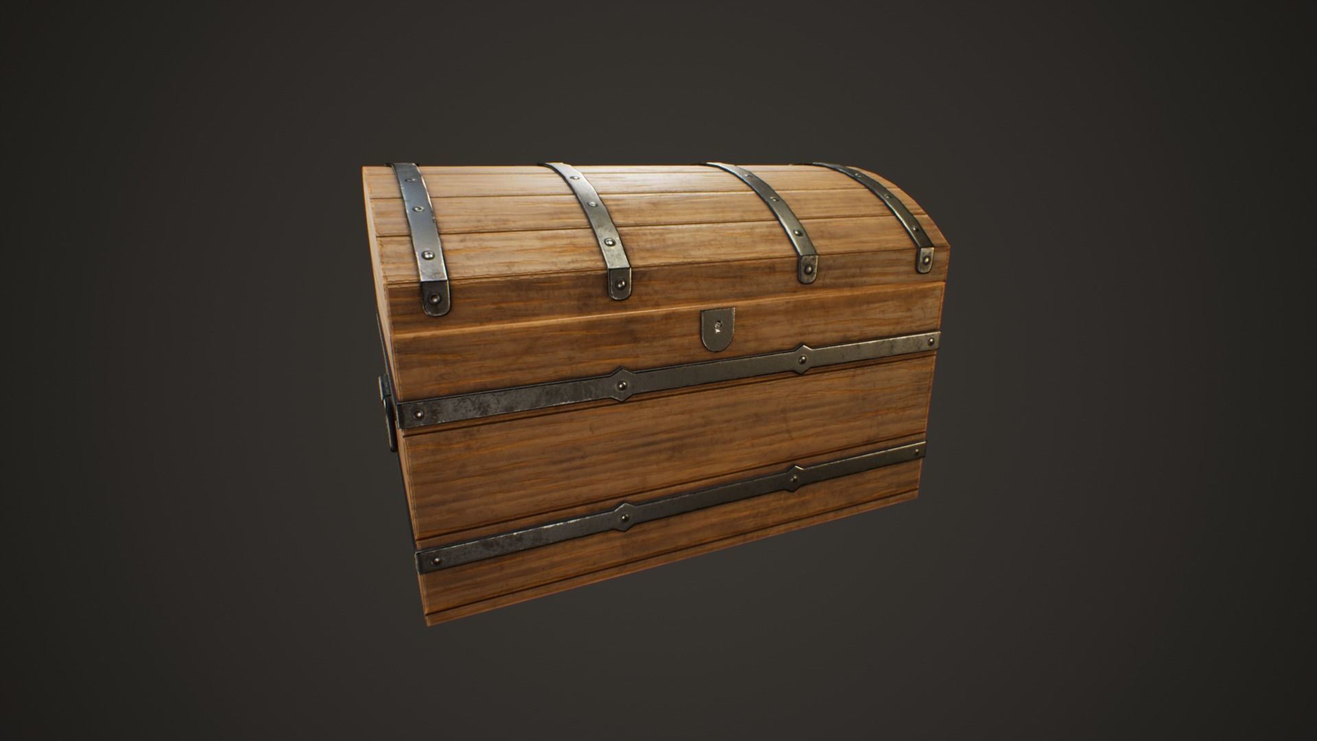 3D model Medieval Treasure Chest - Wooden Chest IV VR / AR / low-poly ...