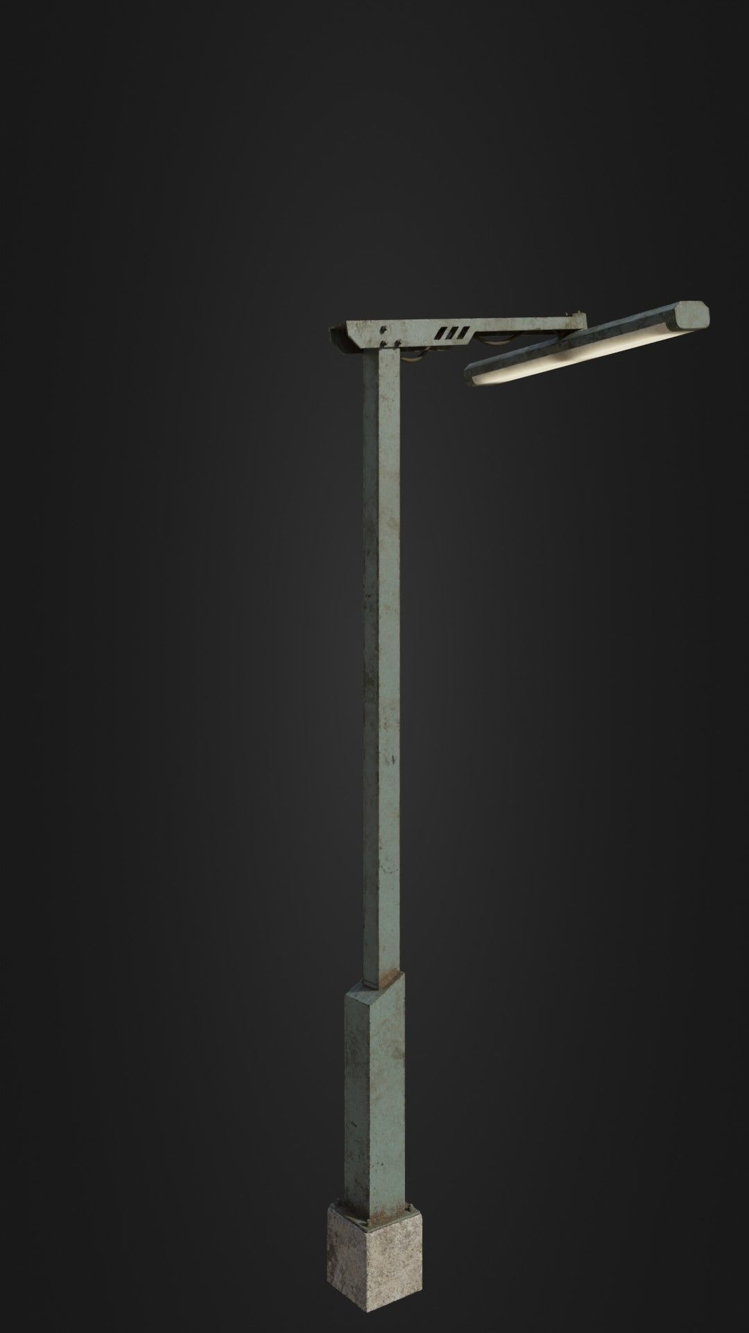 3D model Old Retro Futuristic Street Light VR / AR / low-poly | CGTrader
