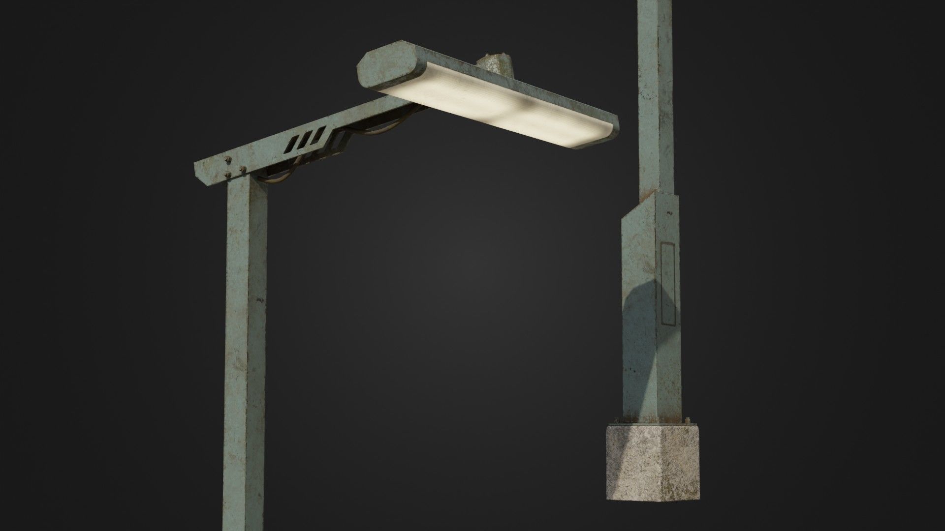 3D model Old Retro Futuristic Street Light VR / AR / low-poly | CGTrader