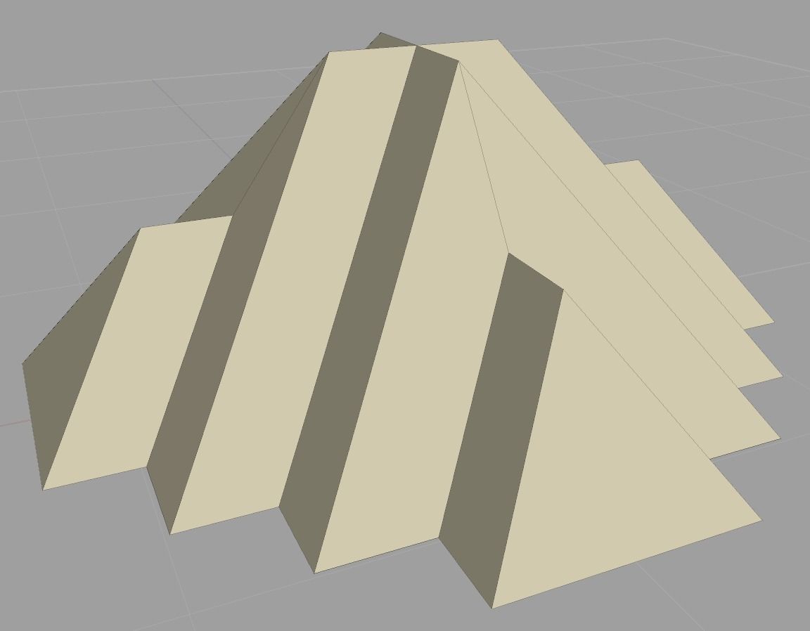 Extruded pyramid 3 free VR / AR / low-poly 3D model | CGTrader