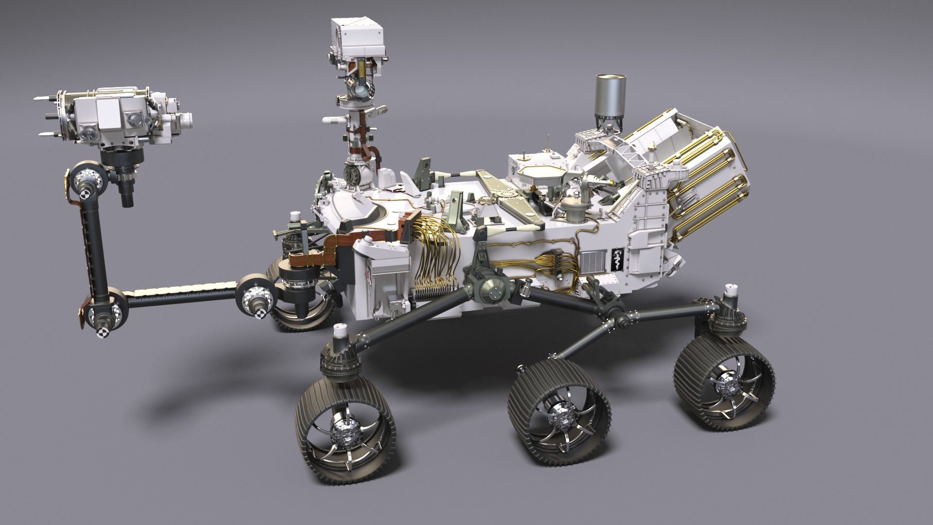 Perseverance Mars Rover 3D model rigged | CGTrader