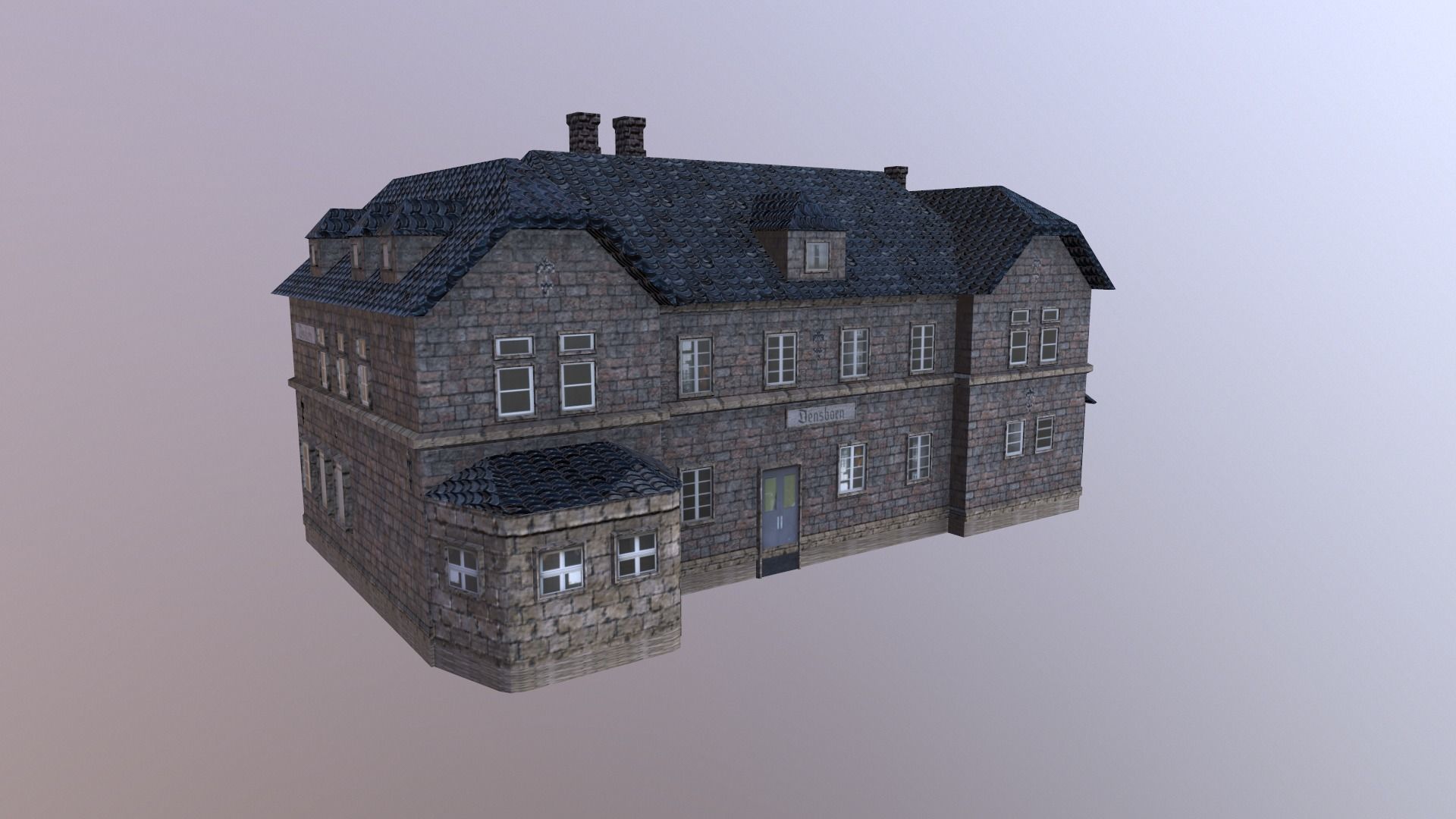 3D model Low-poly Train station Densborn VR / AR / low-poly | CGTrader