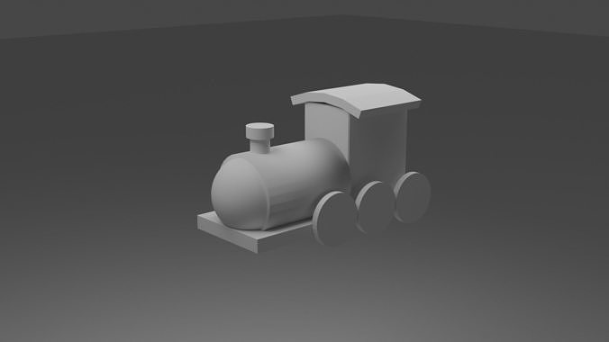 simple train toy free 3D model | CGTrader