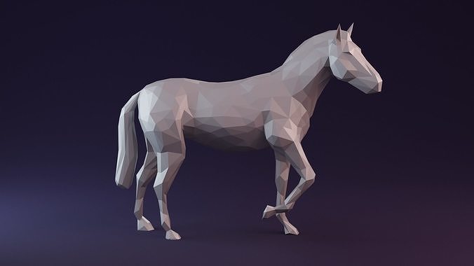 3D model Low poly horse polygonal VR / AR / low-poly | CGTrader