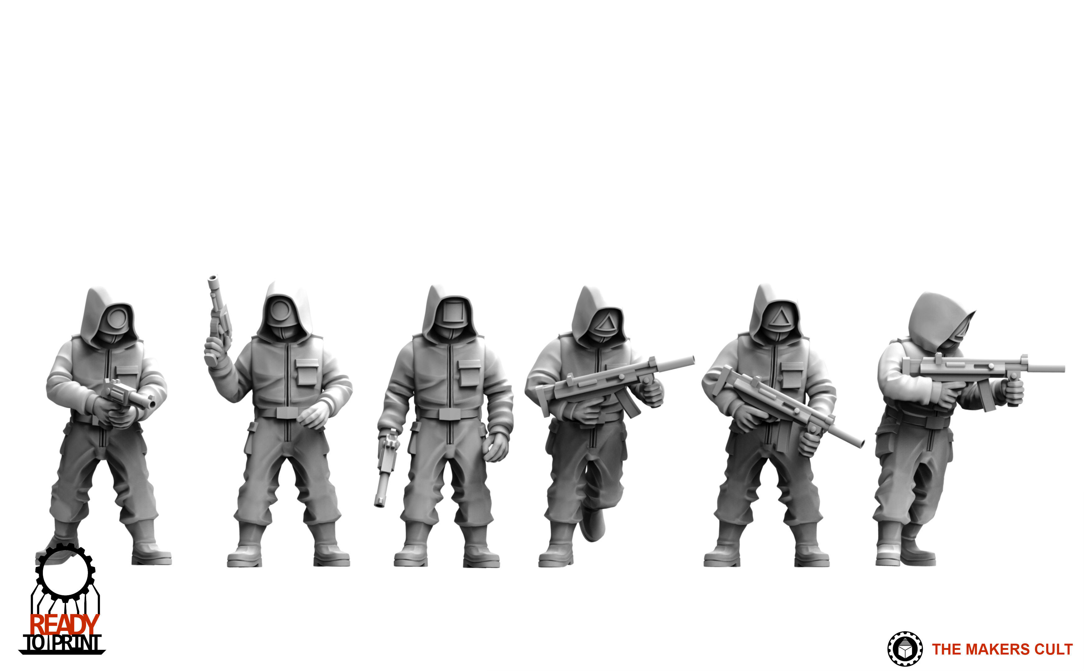 Squid Game - Guards 3D model 3D printable | CGTrader