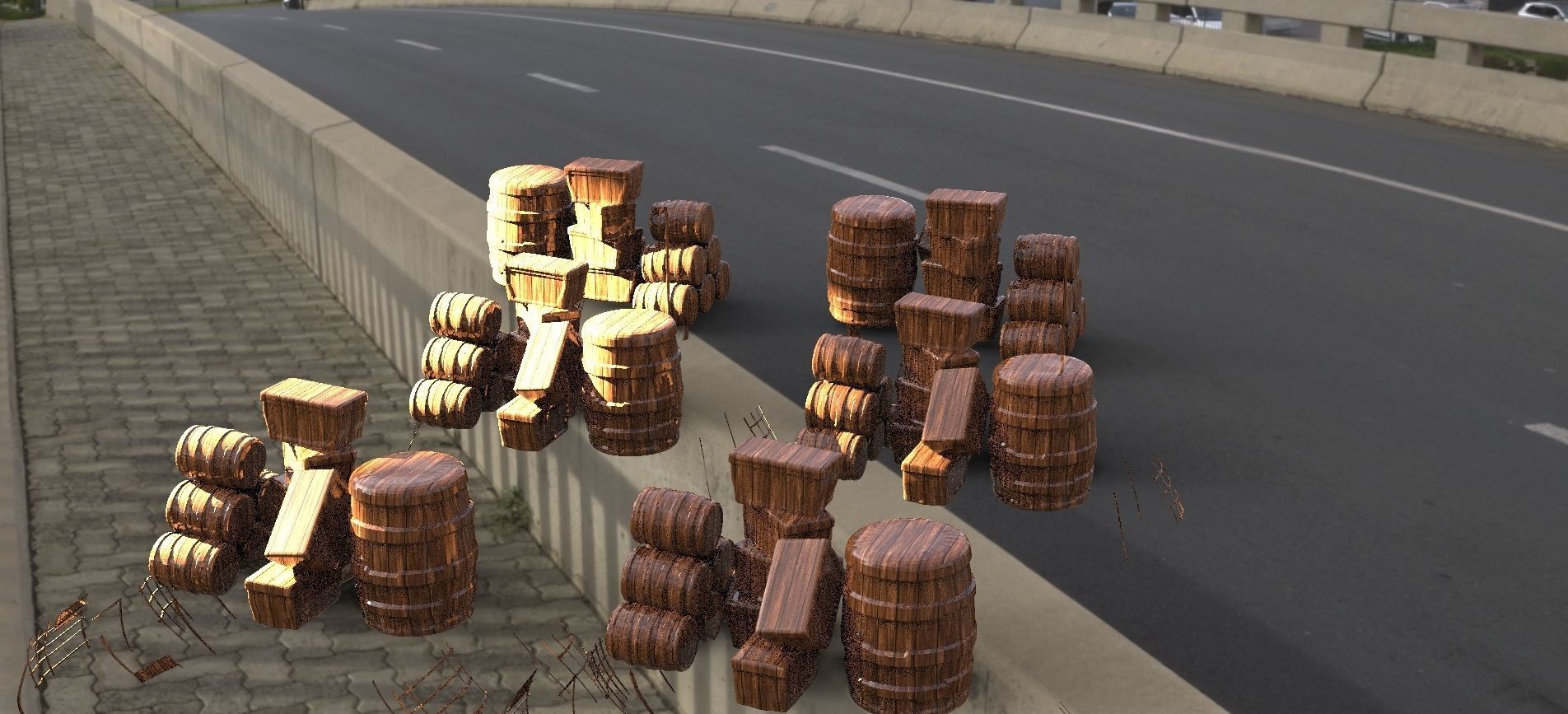 Barrels shipping barrels 3D model | CGTrader