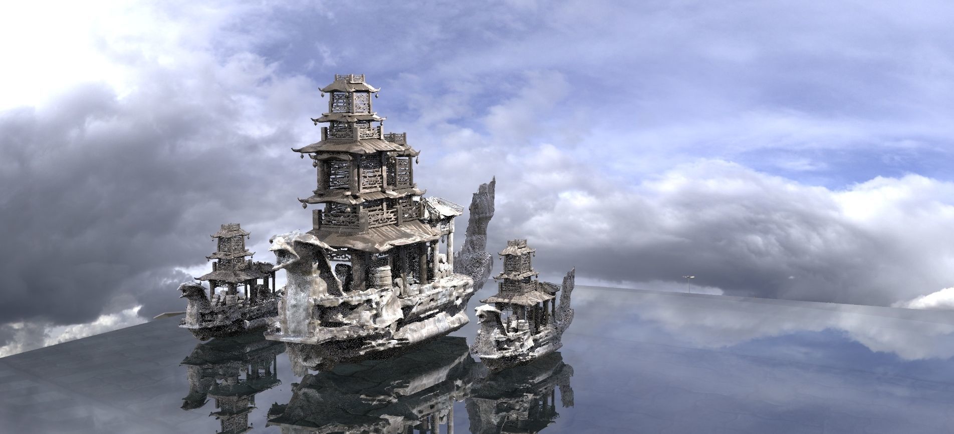 Chinese Treasure Ships 2 designs 3D model | CGTrader