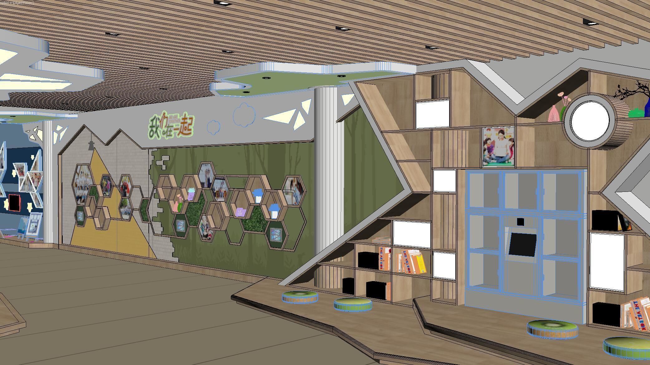 Kindergarten school entrance hall display wall 3D model | CGTrader