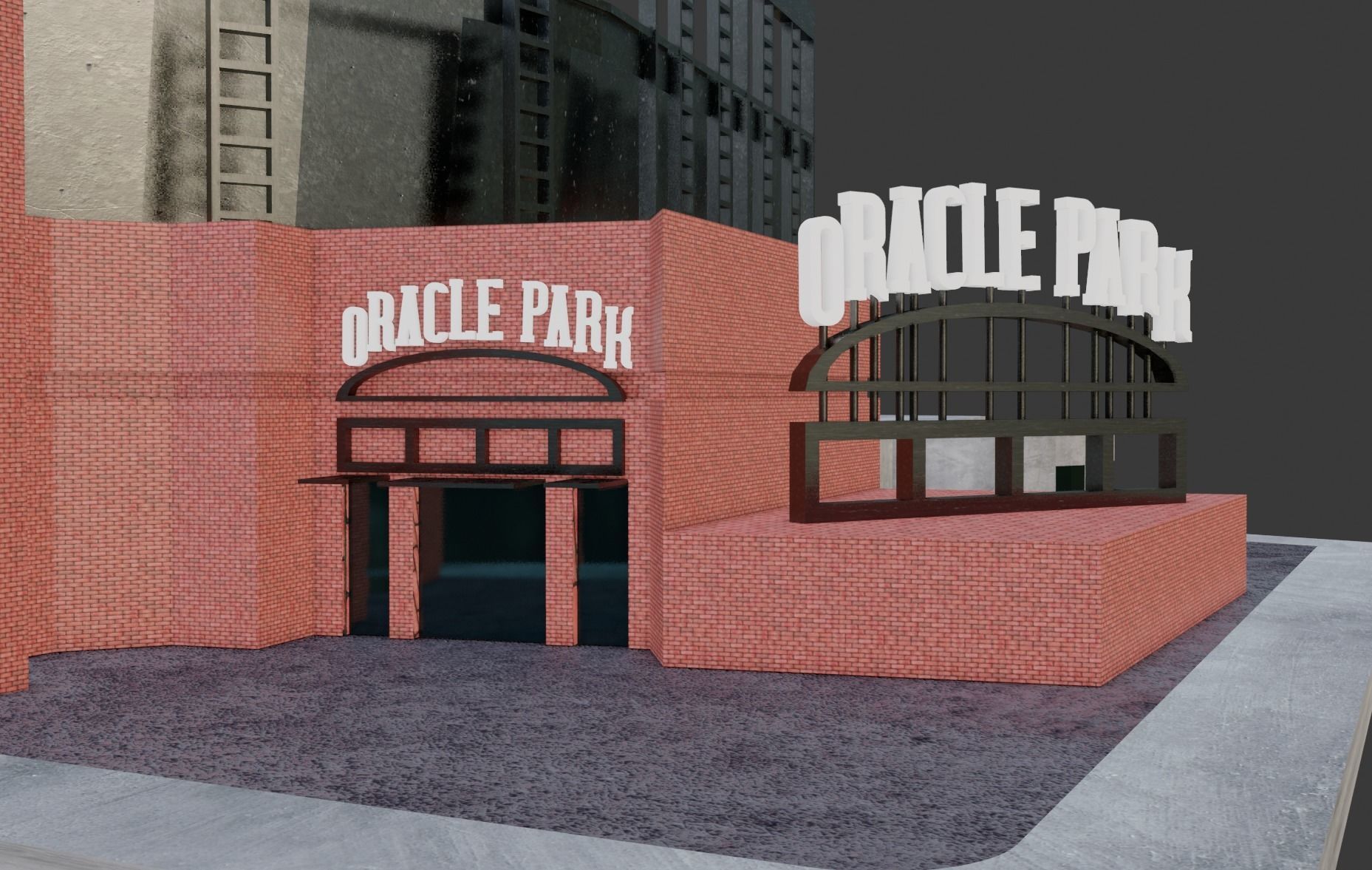 3D model Oracle Park Stadium VR / AR / low-poly | CGTrader