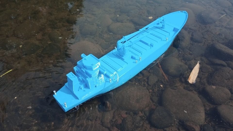 cargo ship miniature for RC 3D model 3D printable | CGTrader