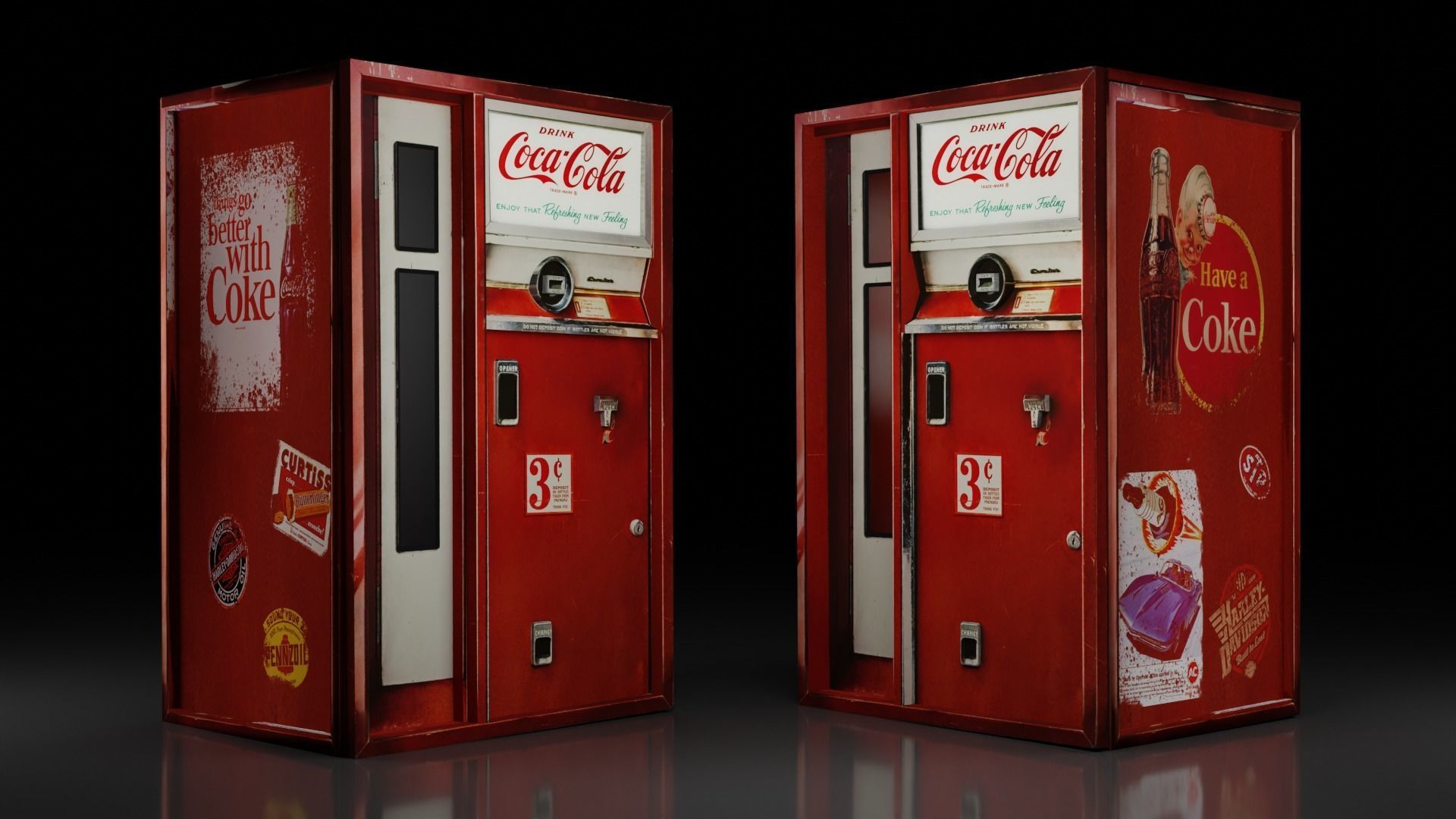Vintage Coke Vending Machine free VR / AR / low-poly 3D model | CGTrader