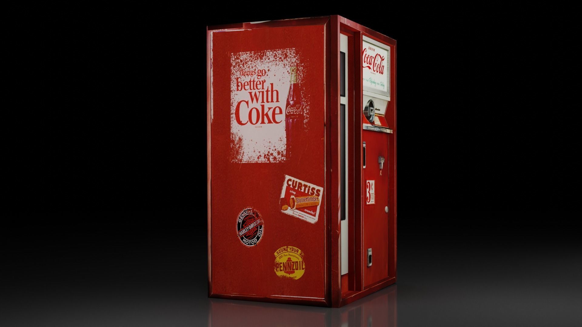 Vintage Coke Vending Machine free VR / AR / low-poly 3D model | CGTrader