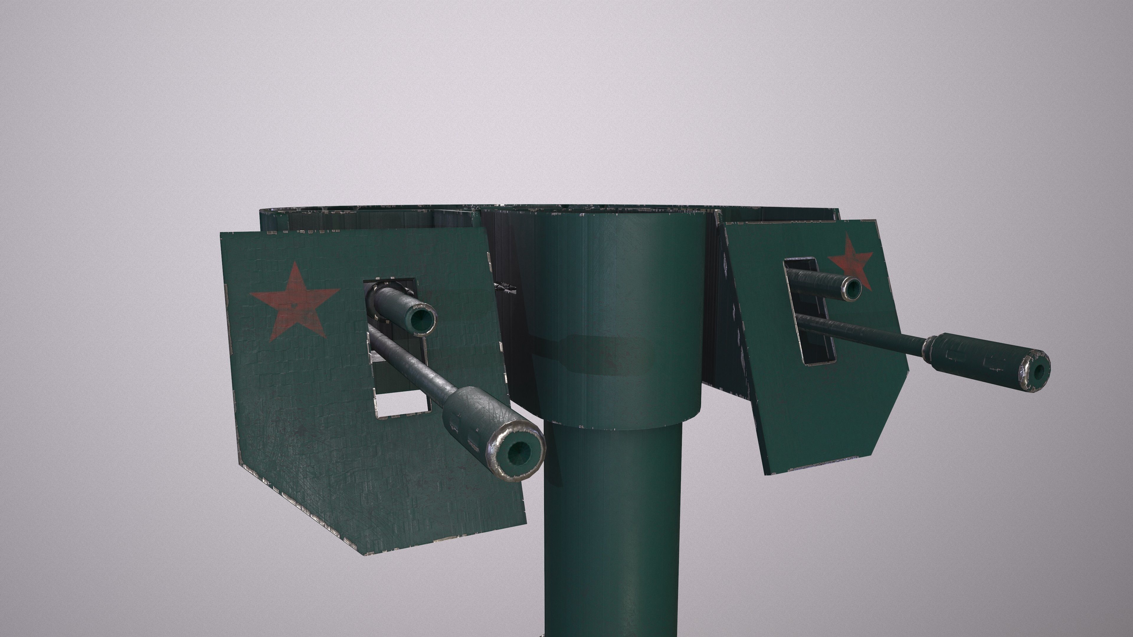 3D model Automatic military turret VR / AR / low-poly | CGTrader