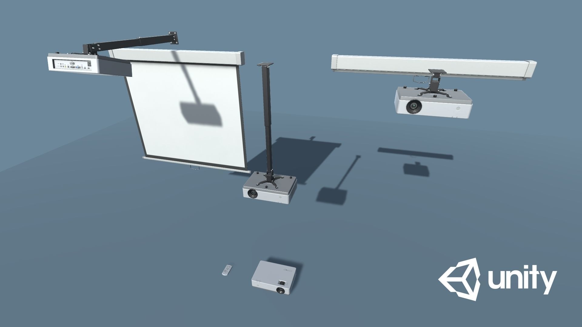 3D model Projector and Screen VR / AR / low-poly | CGTrader