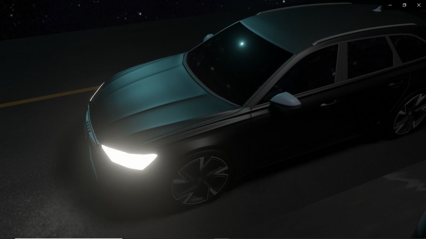 Audi 3d Model night driving free Texture | CGTrader