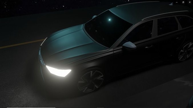Audi 3d Model night driving free Texture | CGTrader