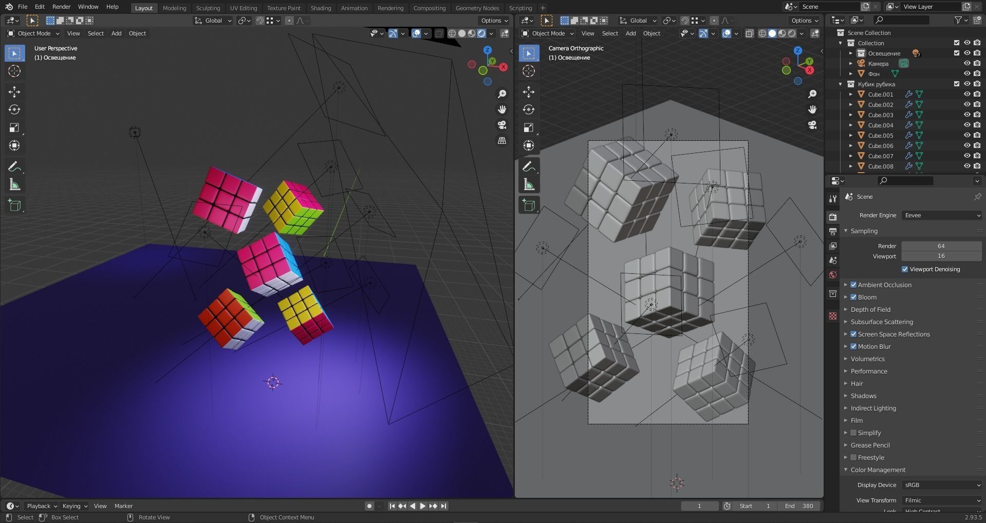 Rubiks cube animation 3D model animated | CGTrader