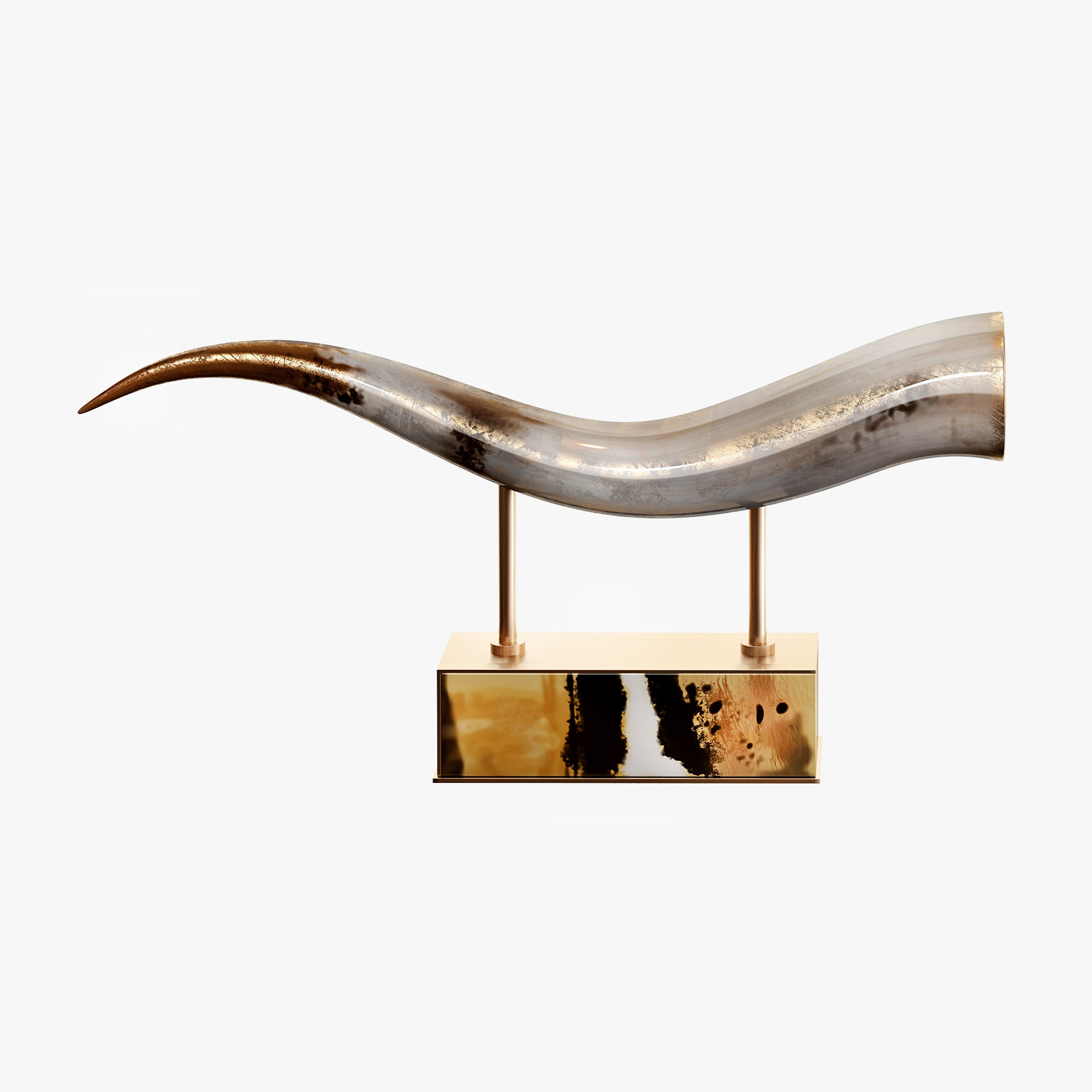 Sculptures of decorative horns 3D model | CGTrader